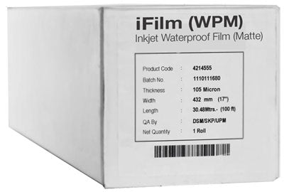 17 x 100' Waterproof Inkjet Film, 5mil, 1 Roll – Printing Supplies Direct